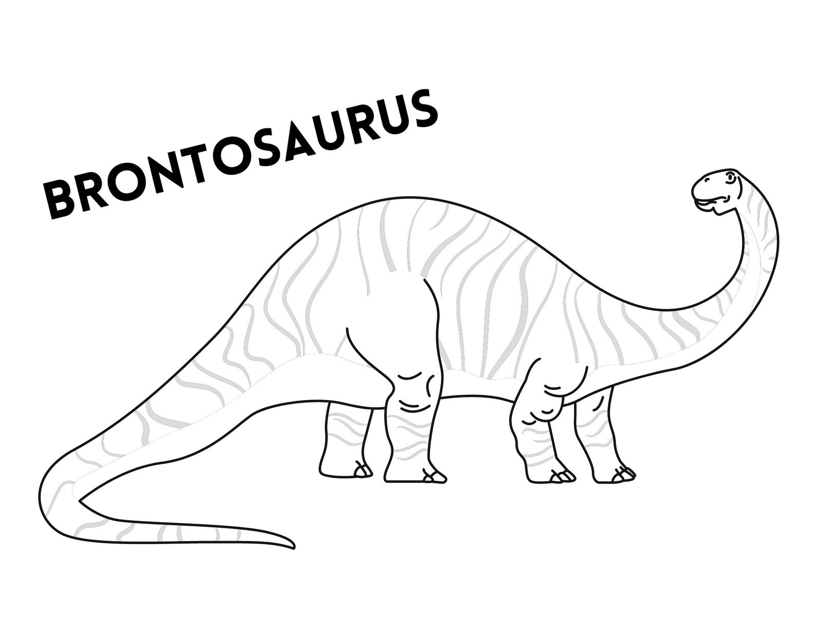 10 Dinosaur Coloring Pages With Names, K-5, Digital Coloring Page ...