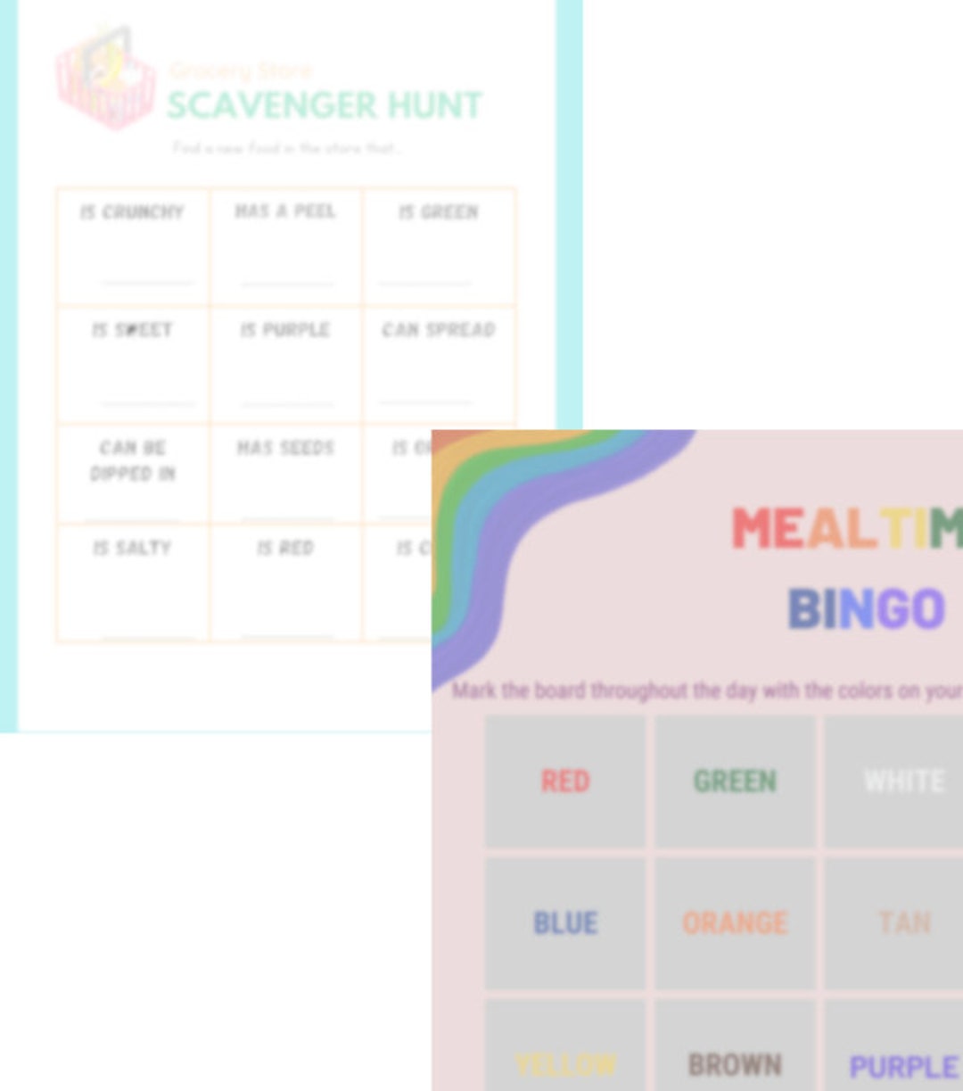 Printable Picky Eater Activity Sheets - Etsy