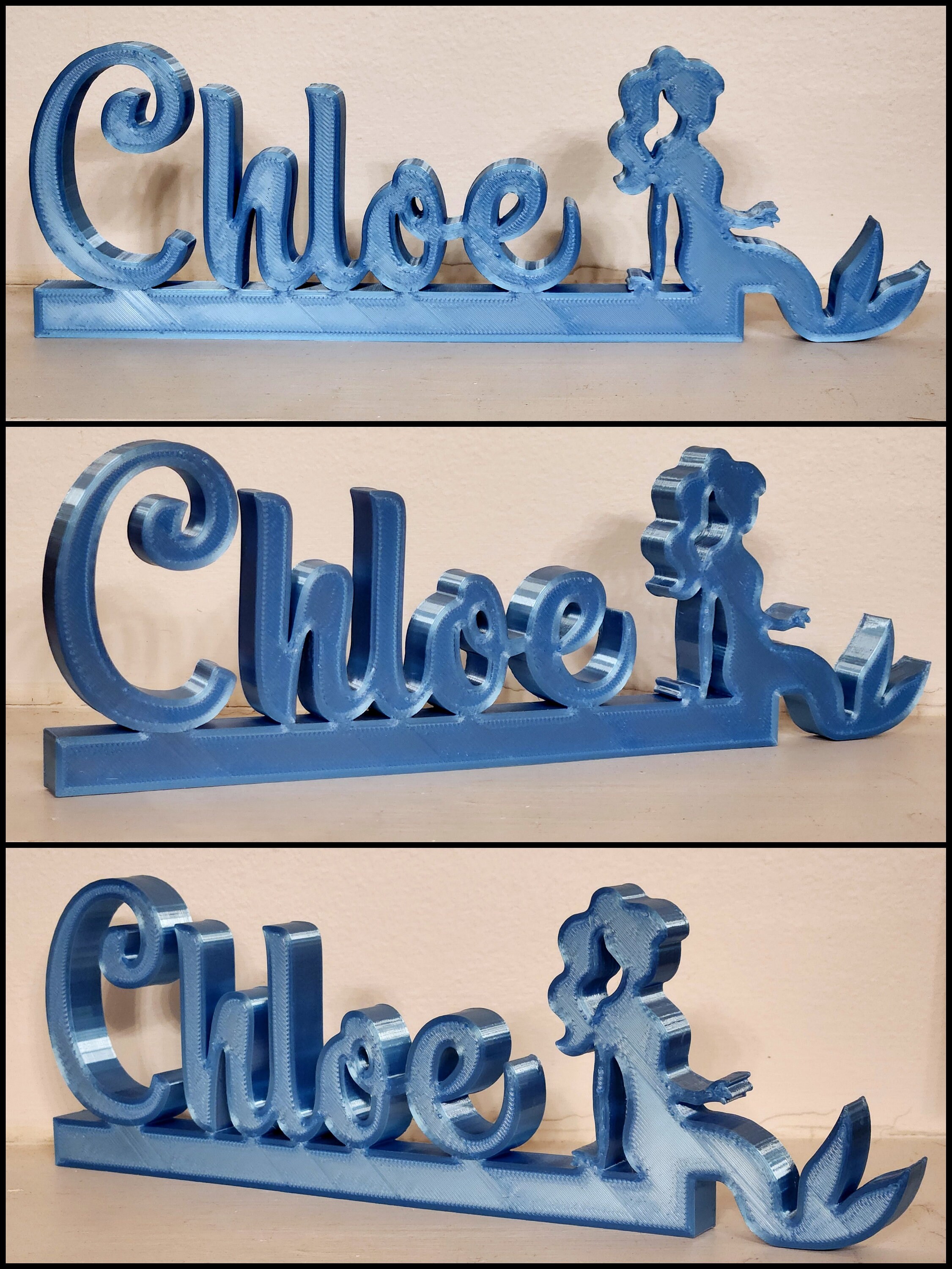 Customized 3D Printed Nameplate With Choice of Graphic Font Color ...