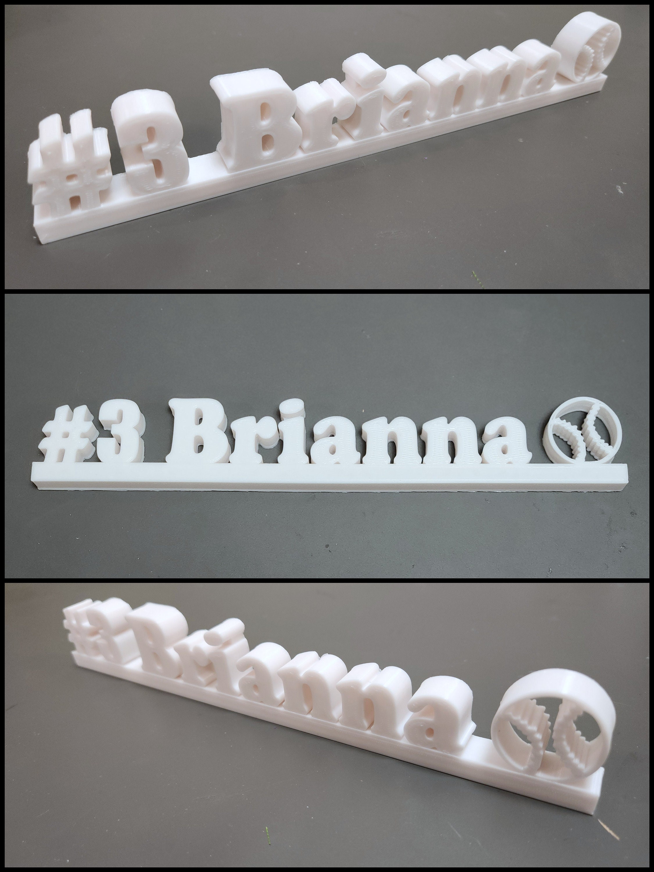 Customized 3D Printed Nameplate With Choice of Graphic Font Color ...