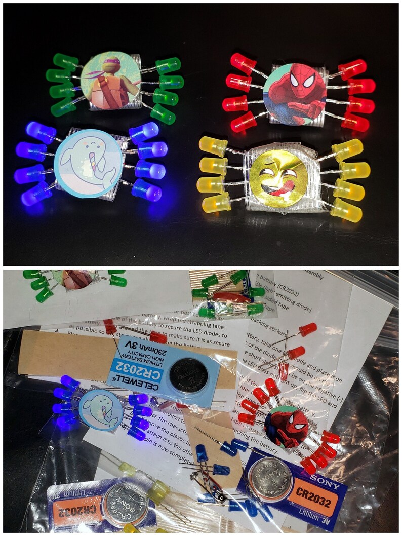 DIY LED STEM Pin Science Kit for Kids Birthday Party Activities Favors ...