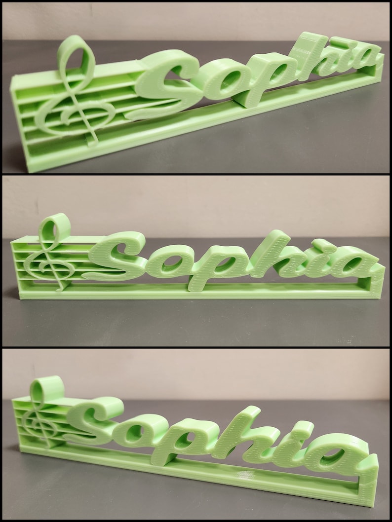 Customized 3D Printed Nameplate With Choice of Graphic Font - Etsy