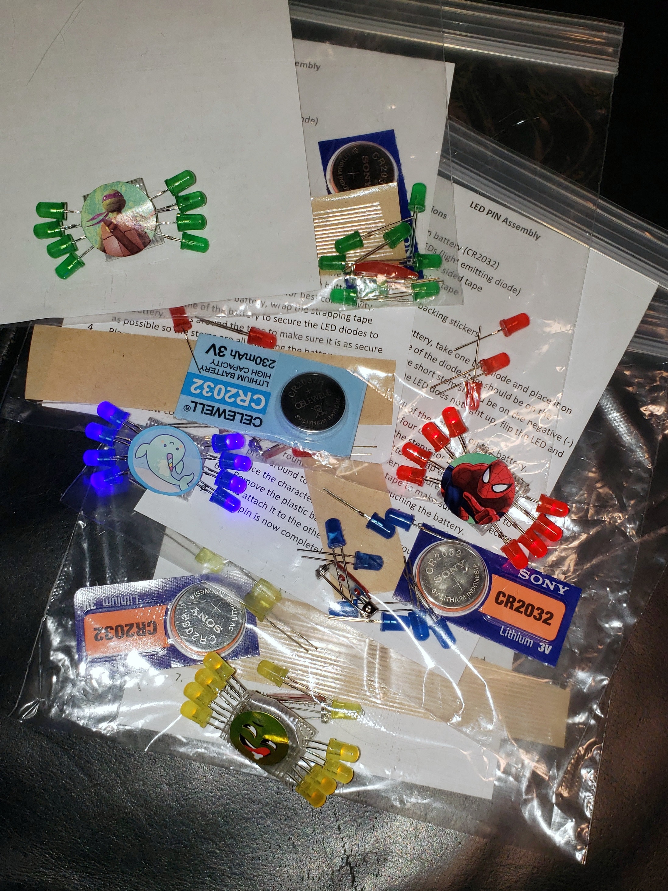 DIY LED STEM Pin Science Kit for Kids Birthday Party Activities Favors ...