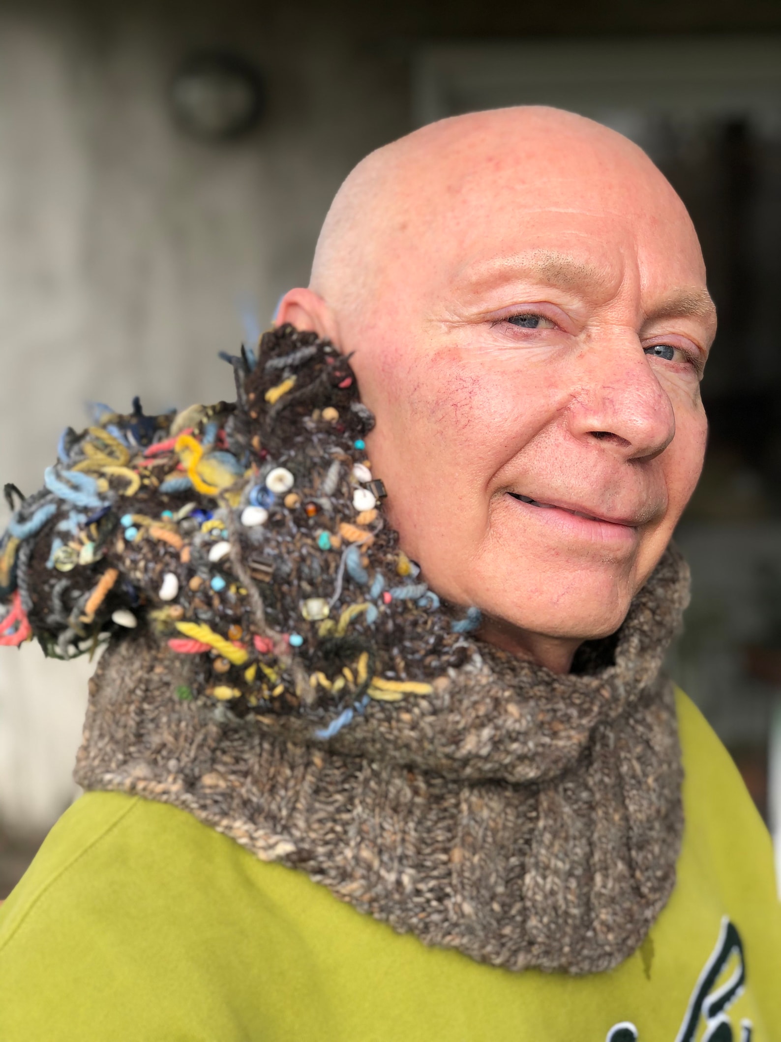 Knitted Hood Medieval Hood Beaded Hood Wearable Art Hand Spun Wool Knit ...