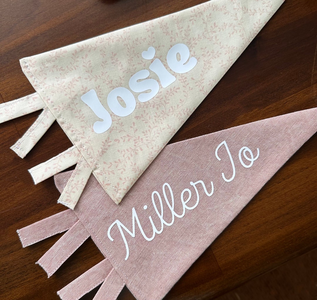 Custom Mini Pennant Flags, Custom Colors, Nursery Decor, Playroom Decor ...