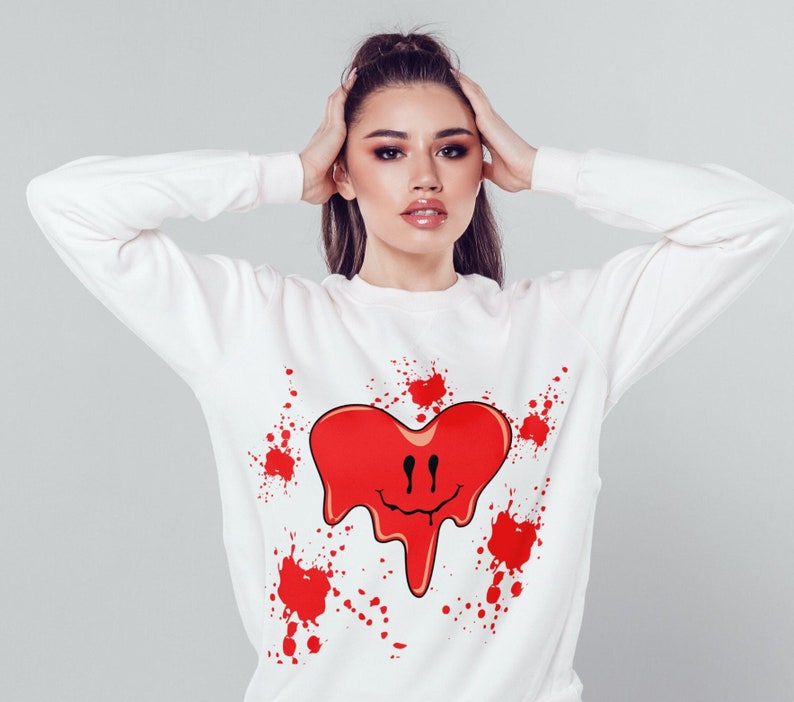 Dripping Heart Svg Instant Download Retro Love Png Heart - Etsy