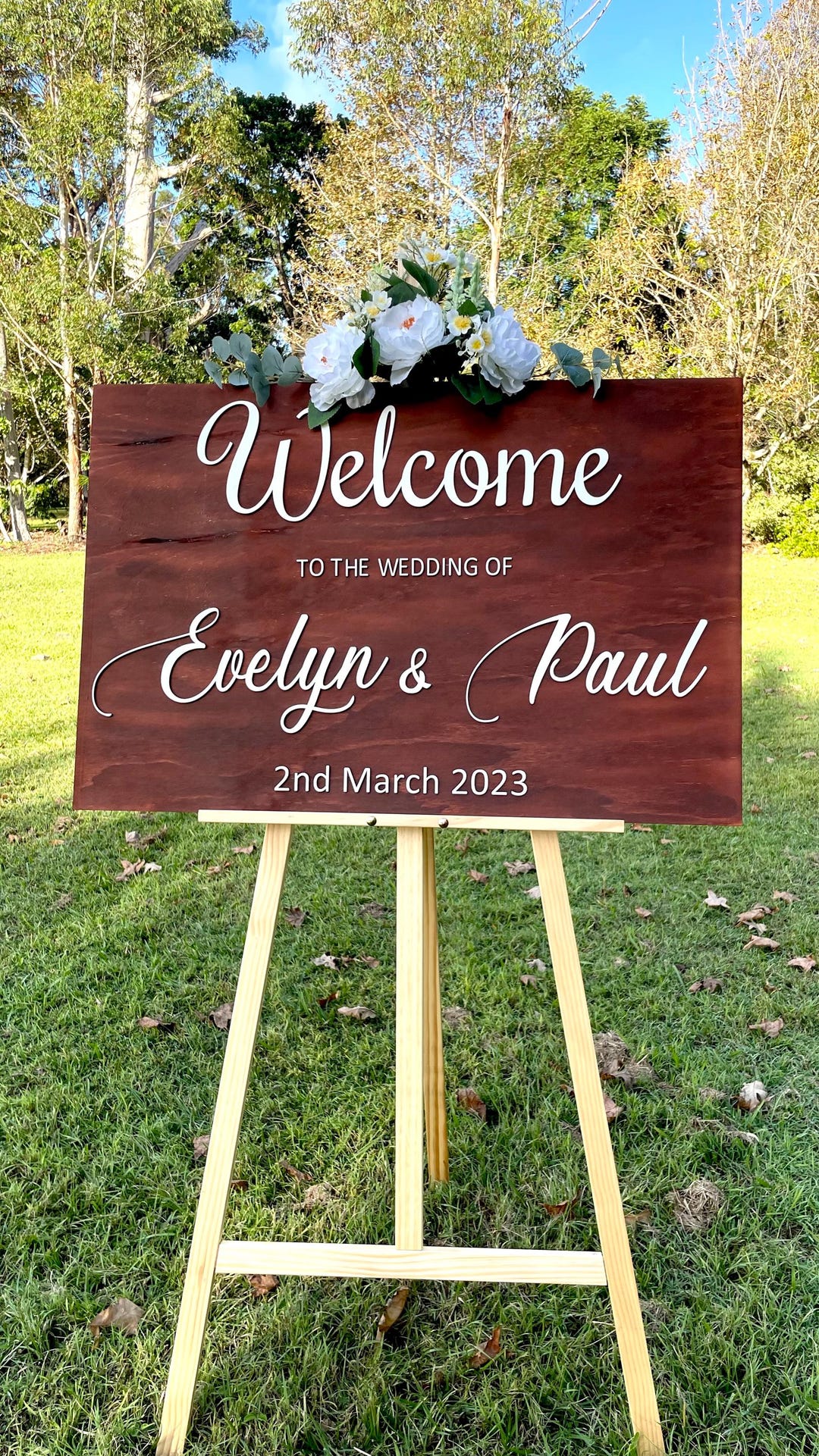 Custom Wood Wedding Welcome Sign: 3D Lettering, Rustic Decor - Etsy