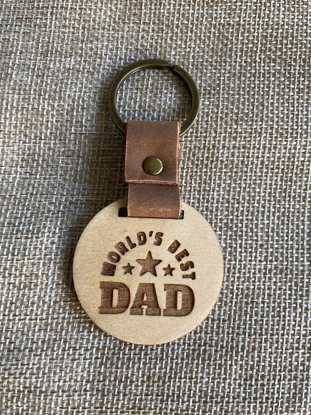 Keychains Made From Wood and Genuine Australian Leather Straps With a ...