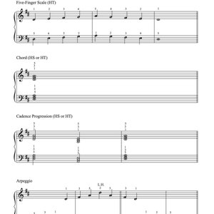 Beginner Piano Scale Sheets 6 Keys 5 VARIATIONS of Printable Pdfs - Etsy