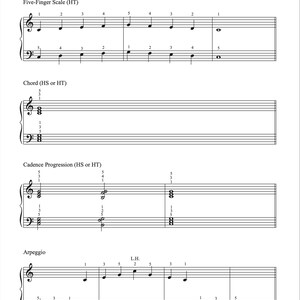 Beginner Piano Scale Sheets (6 Keys) | 1 Variation of Printable Pdfs - Etsy