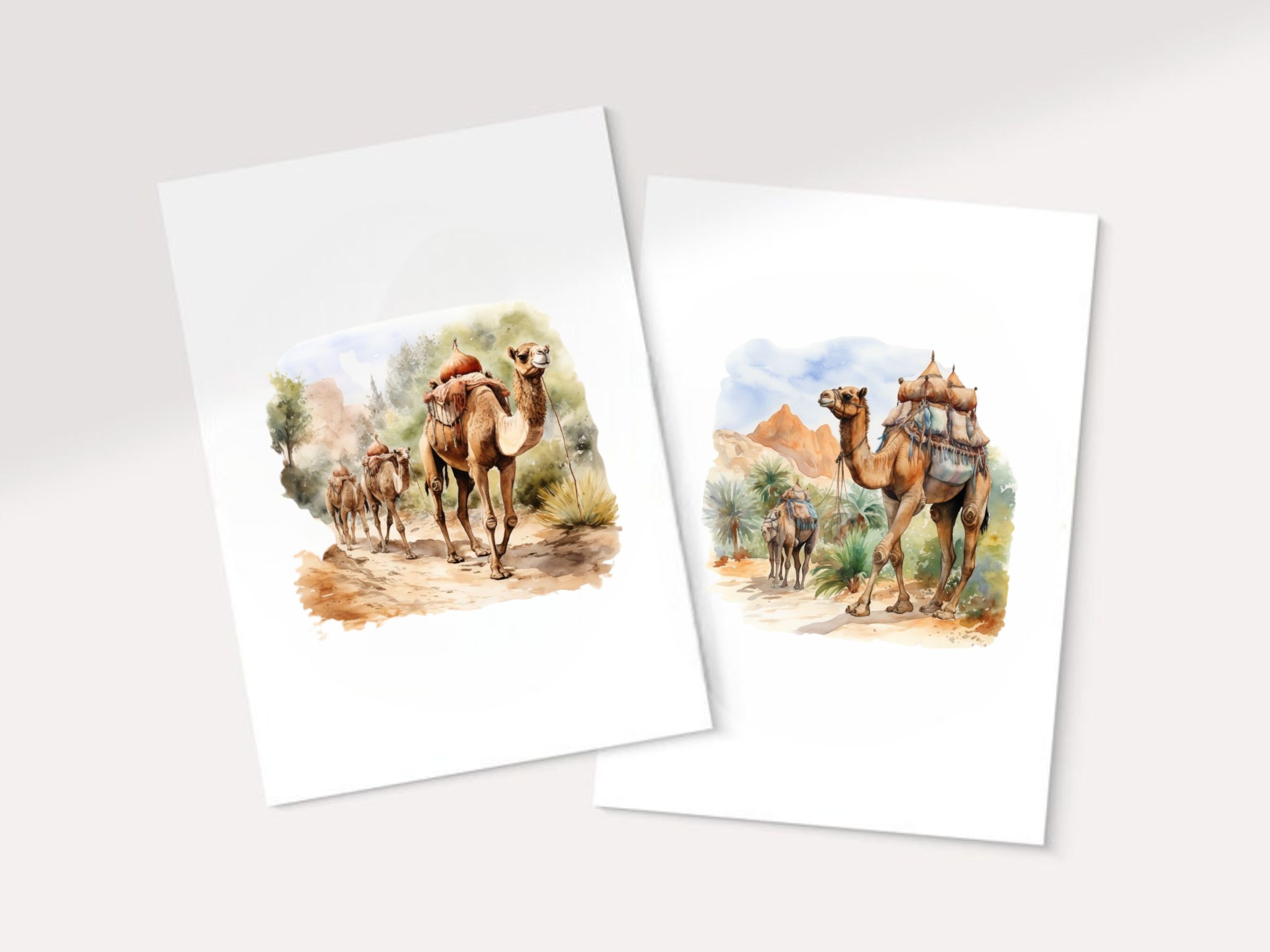 Watercolor Camel Clipart 20 PNG Clipart High Quality Digital - Etsy