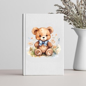 Watercolor Teddy Bear, Clipart Bundle, 21 PNG High Quality, Clipart ...