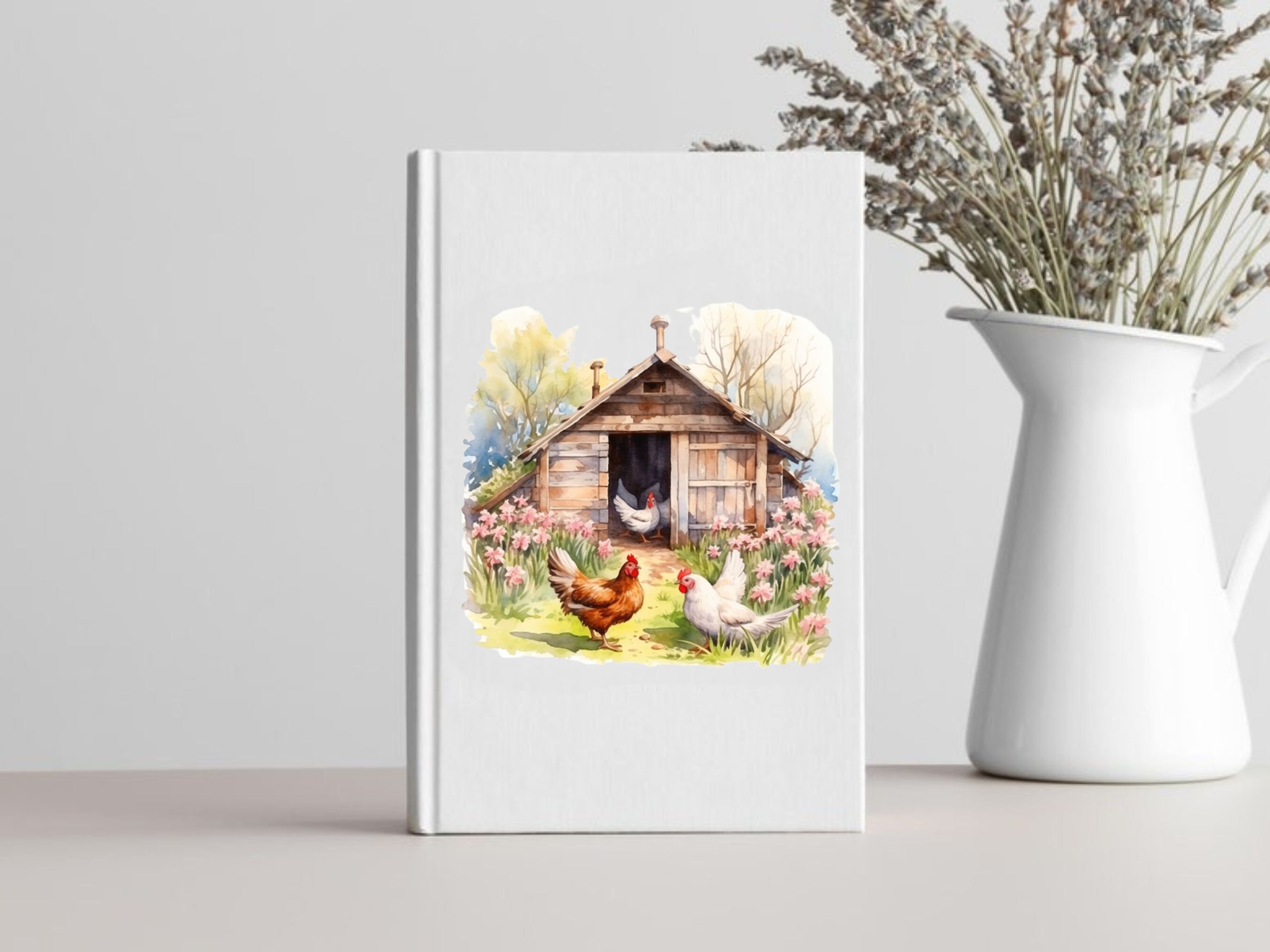 Watercolor Chicken Coop Clipart Bundle 22 PNG High Quality - Etsy