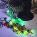 Glass Bead Keychains With Glow in the Dark Glass Lampwork Ombre Crystal ...
