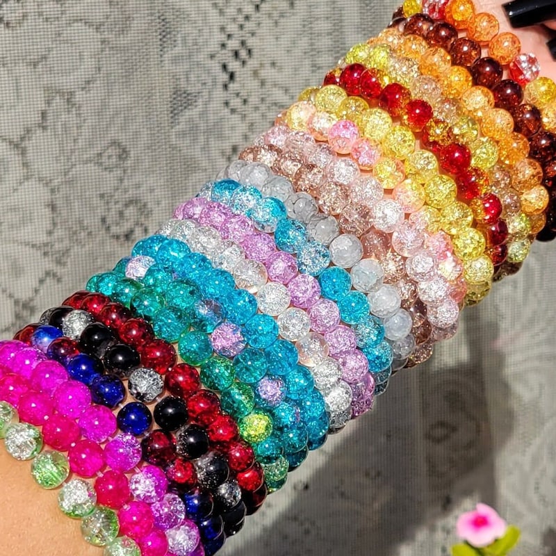 Crackle Charm Bracelet - Etsy