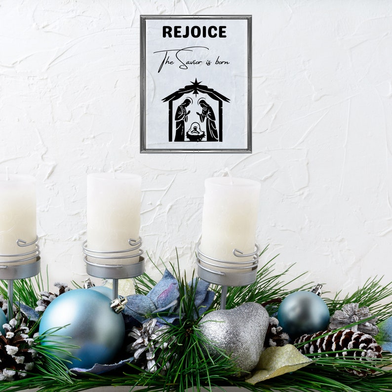 10 Minimalist Printable Christian Christmas Cards, Christian Messages ...