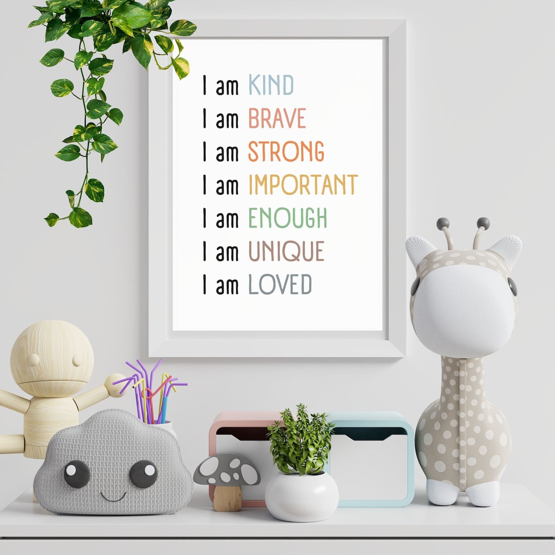 Kids Affirmation Poster: Boho Nursery Decor (digital Download) - Etsy