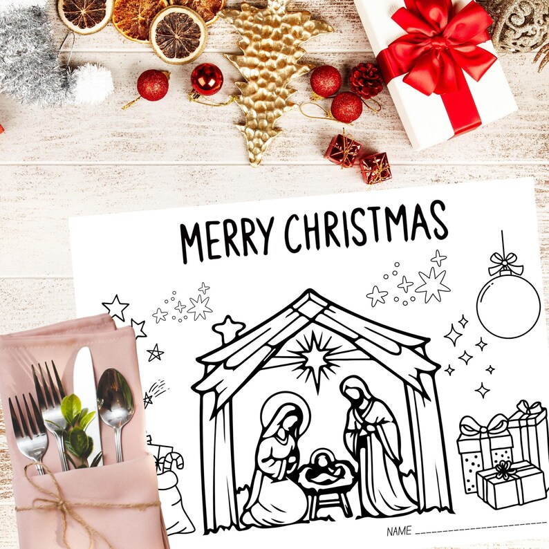 Printable Christmas Coloring Pages With Christmas Activity Page and ...