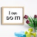 I Can Do It Motivational Wall Poster Modern Wall Art for Office, Gym ...