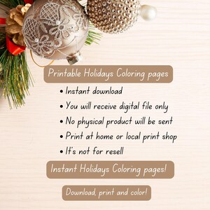 Printable Holiday Coloring Pages With Christmas Activity Page and ...