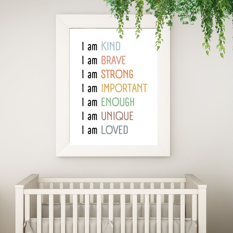 Kids Affirmation Poster: Boho Nursery Decor (digital Download) - Etsy