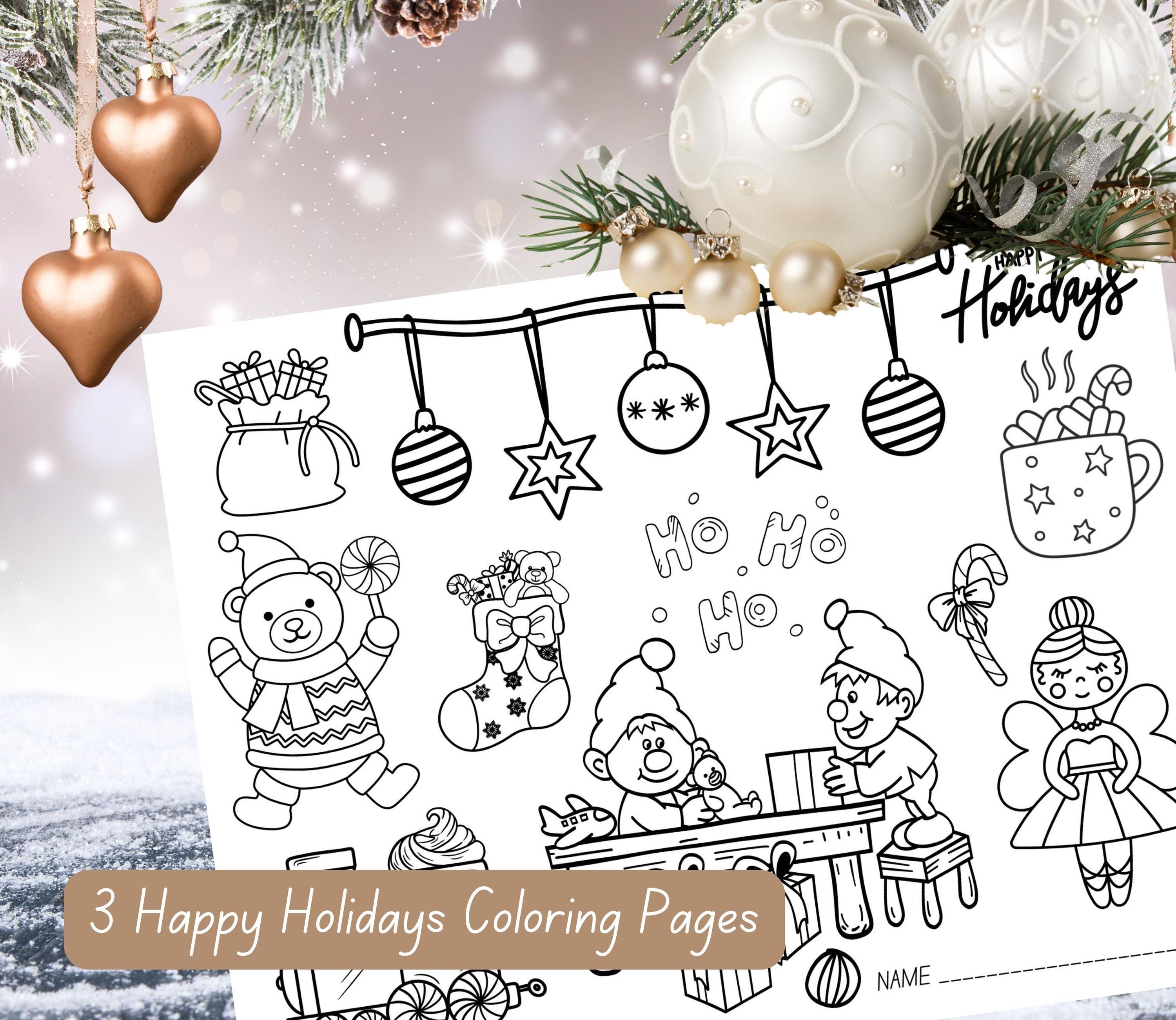 Printable Holiday Coloring Pages With Christmas Activity Page and ...