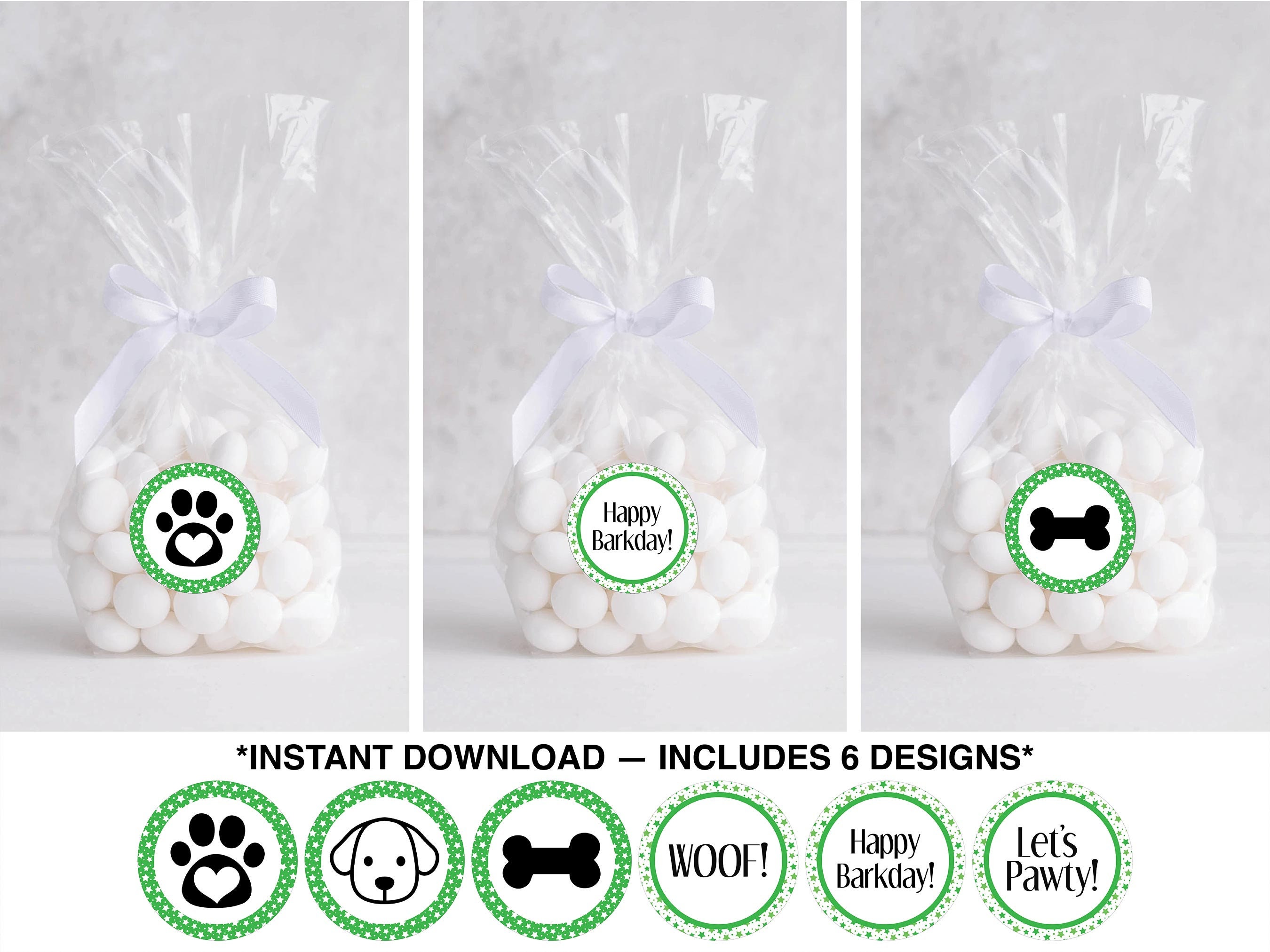 Printable Dog Birthday Cupcake Toppers, 6 Designs (instant Download) - Etsy