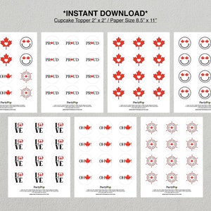 Printable Canada Day Party Decorations, July 1st Party Decor, Canada ...