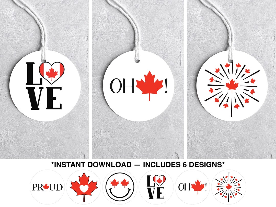 Printable Canada Day Tags, Canada Day Favor Tag, Canada Day Gift Tags ...