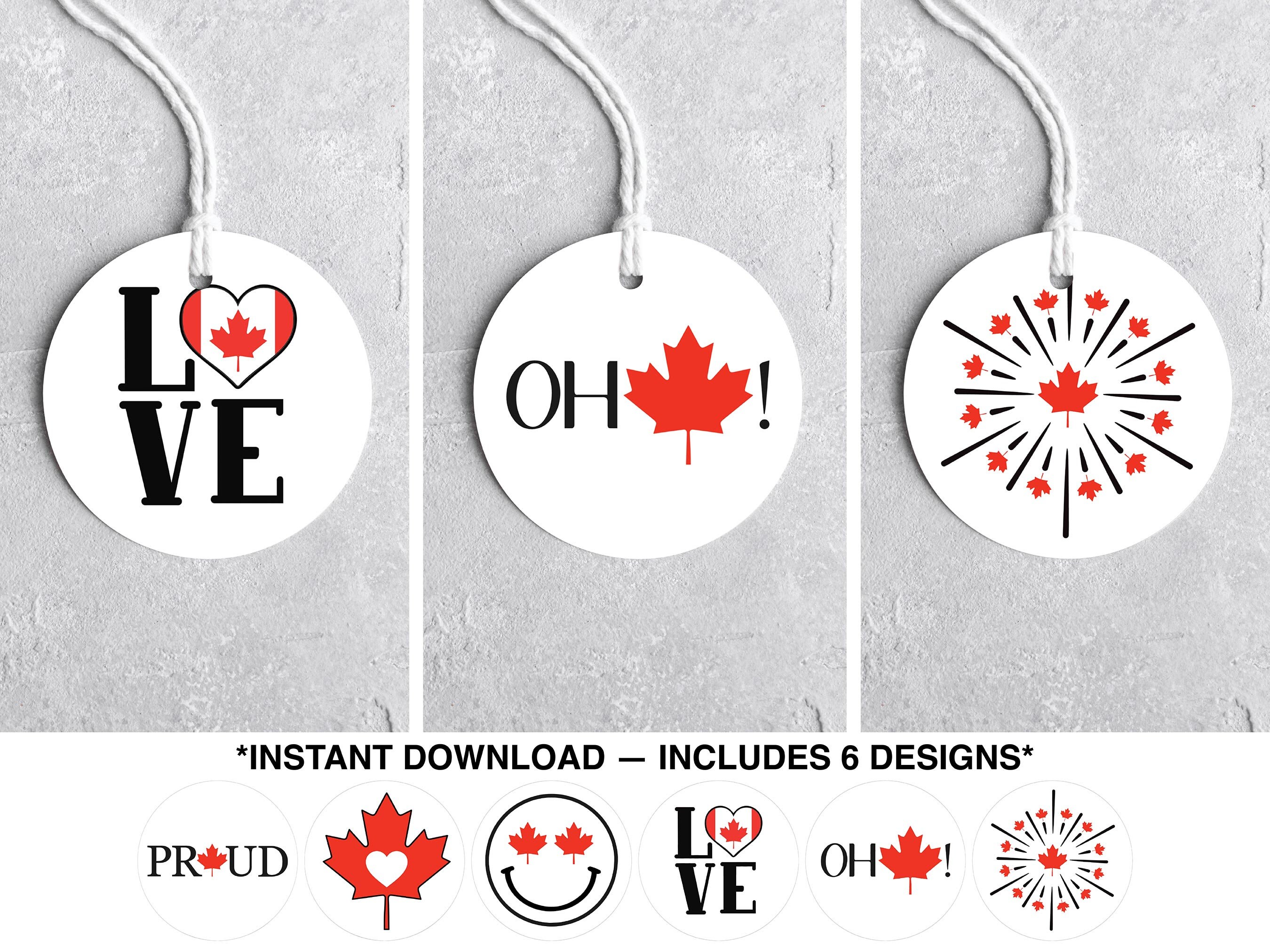 Printable Canada Day Tags, Canada Day Favor Tag, Canada Day Gift Tags ...