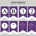 Purple Glitter Alphabet Banner, Printable Party Decor (PDF) - Etsy