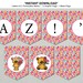 Printable Bear Banner, Alphabet A-Z and Numbers, Bridal or Baby Shower ...