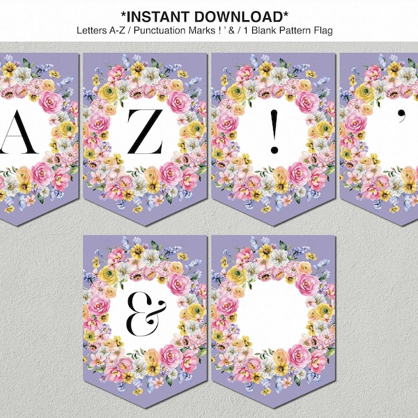 Floral Banner - Etsy