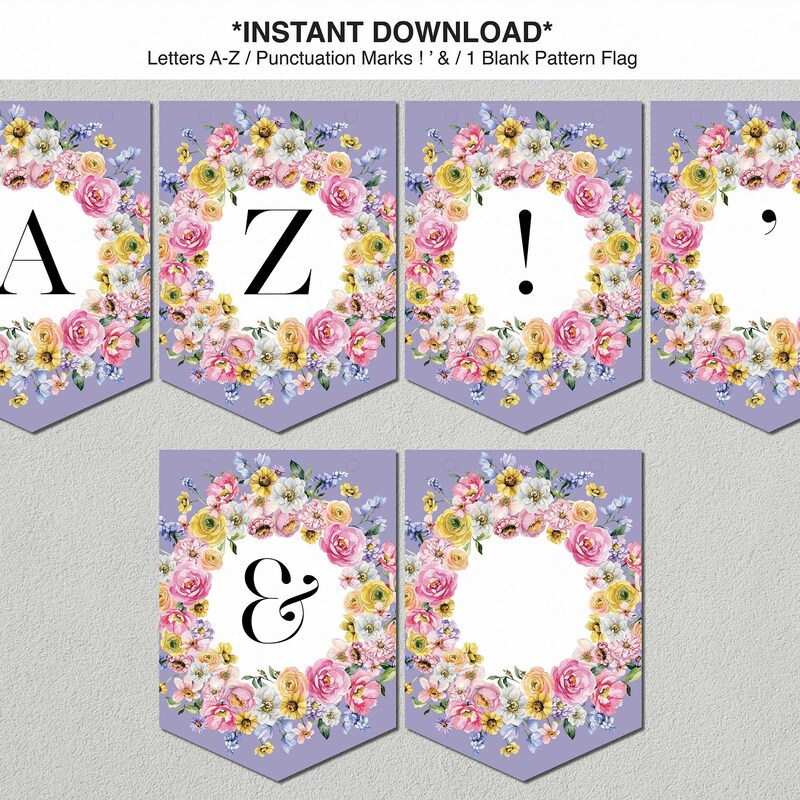 Floral Banner - Etsy