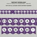 Purple Glitter Alphabet Banner, Printable DIY Banner, A-z&numbers ...