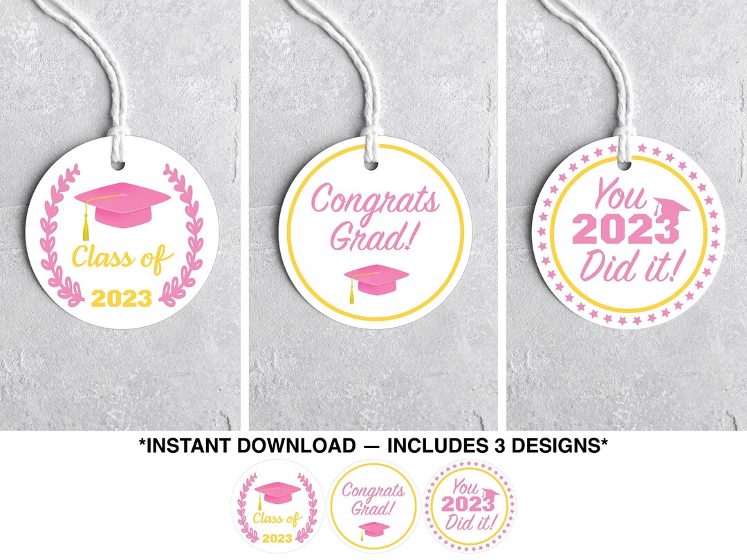 Graduation Gift Tag, Graduate Tag, Grad Party Favor Tag, Printable ...