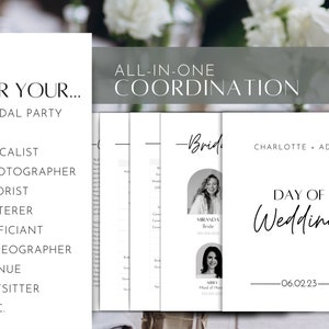 Wedding Day Binder Template, Wedding Day Coordination, Wedding Day ...