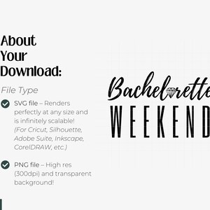 Bachelorette Weekend SVG Instant Download, SVG File, PNG File, Digital ...