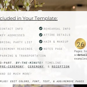 Wedding Party Information Packet, Canva Editable Template, Wedding Day ...