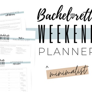 Bach Weekend Itinerary, Printable Planner Checklist, Bachelorette ...