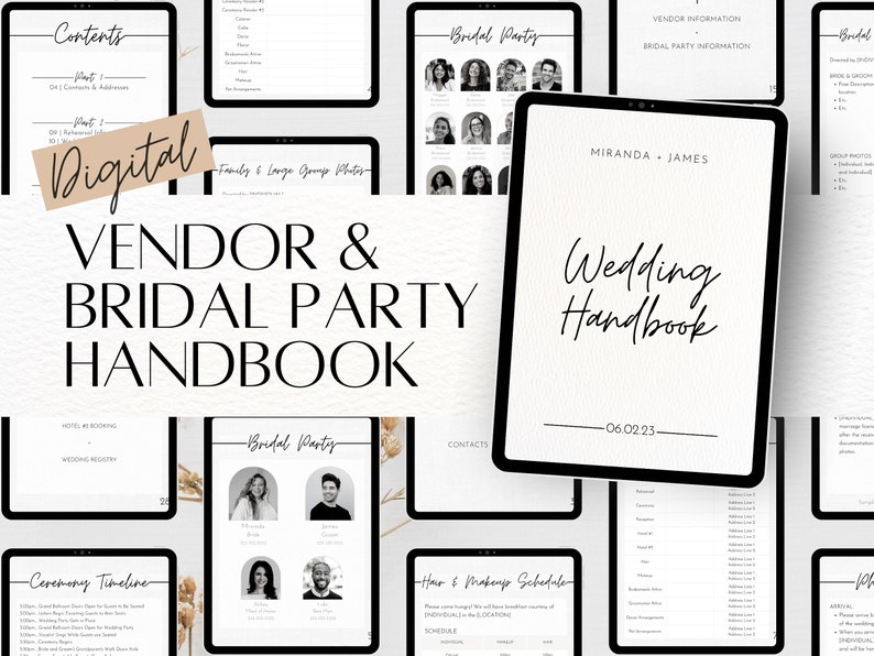 Wedding Day Timeline, Digital Wedding Itinerary Template, Information ...