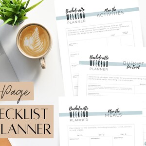 Bach Weekend Itinerary, Printable Planner Checklist, Bachelorette ...