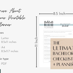 Bach Weekend Itinerary, Printable Planner Checklist, Bachelorette ...