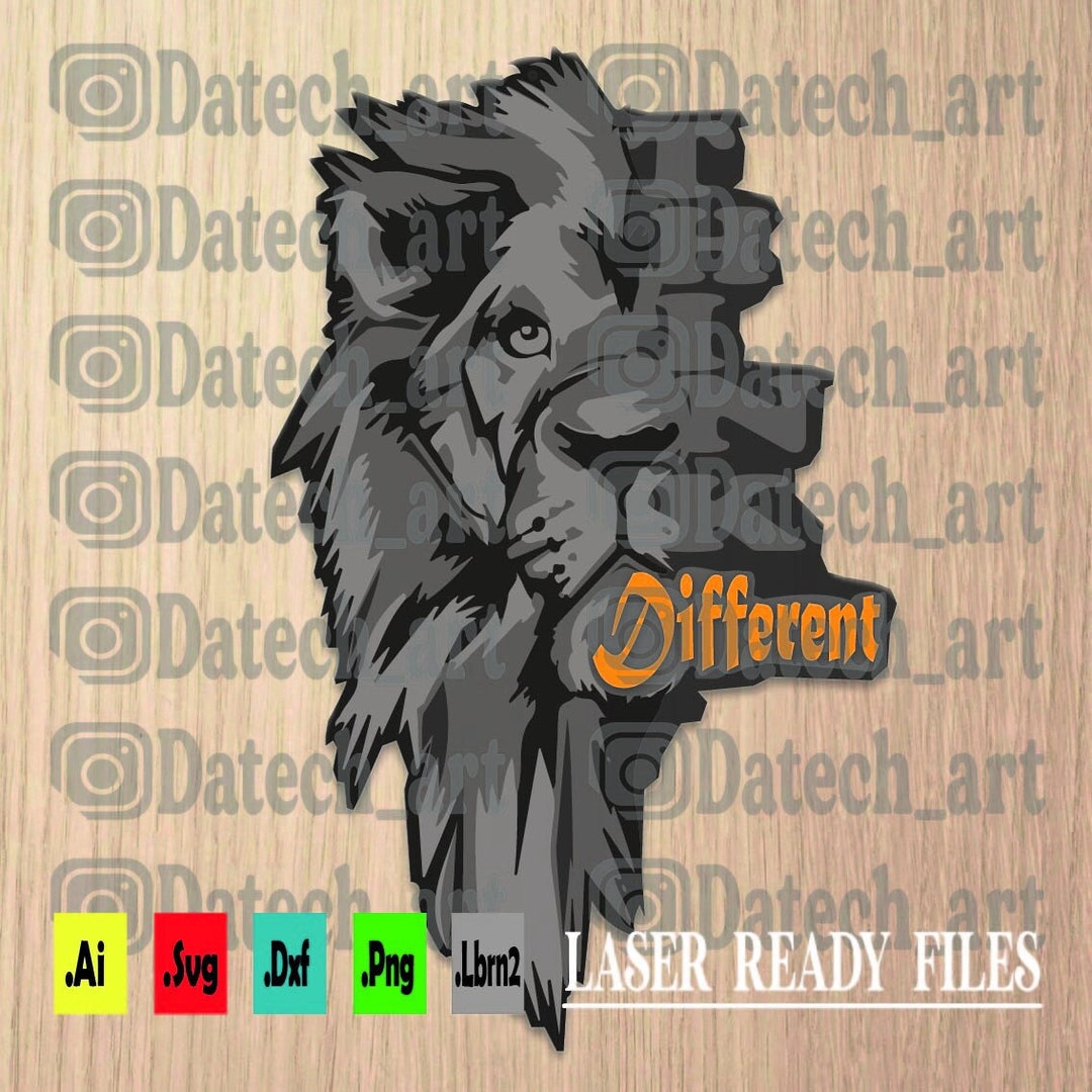 Lion Decoration Svg Laser Cut File Lbrn2 Wall Decor - Etsy