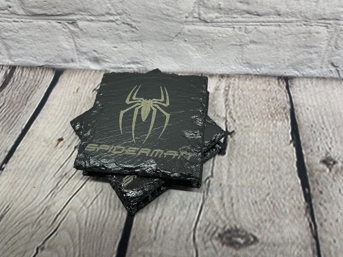 Spiderman Slate Coasters Set of 4 - Etsy