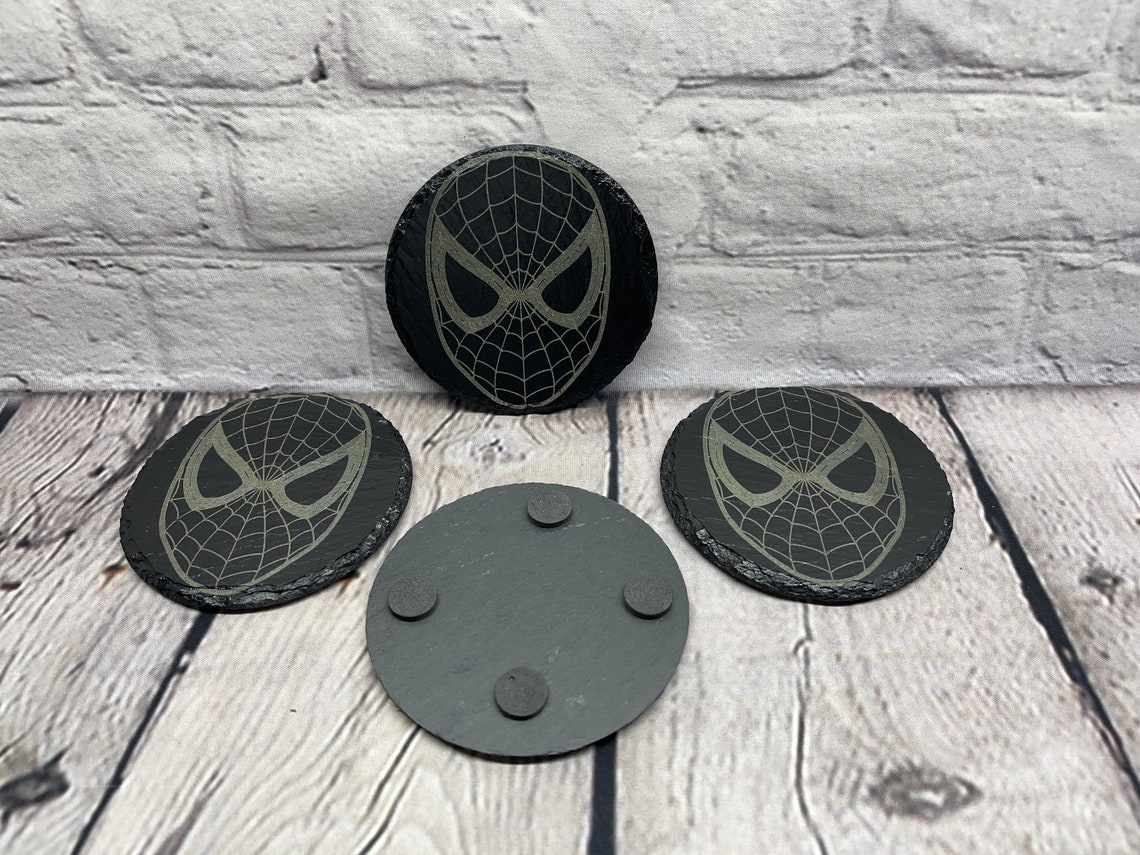 Spiderman Slate Coasters Set of 4 - Etsy