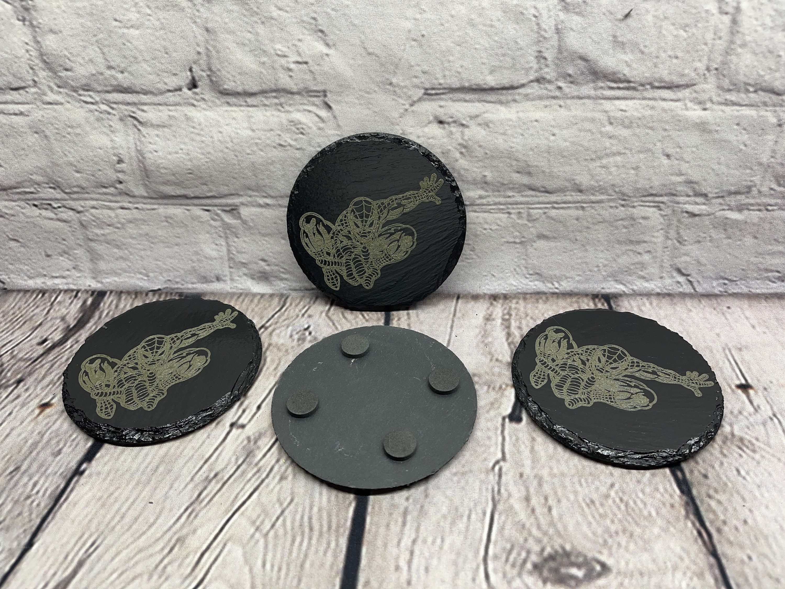 Spiderman Slate Coasters Set of 4 - Etsy
