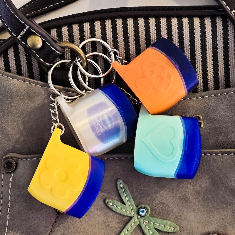 Silver Lip Balm Keychain - Etsy