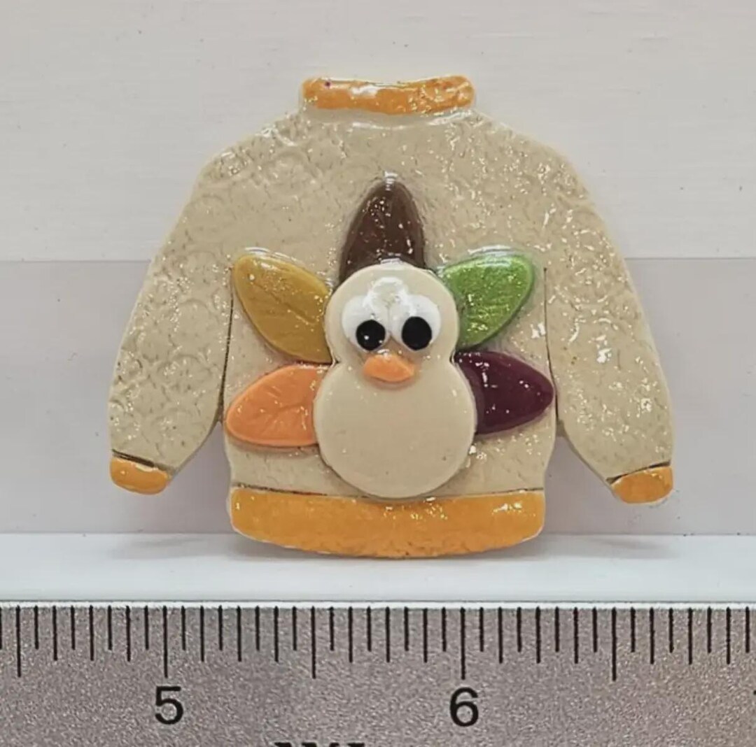 Autumn Harvest Turkey Sweater Magnet! Little Turkey, Big Style Handmade ...