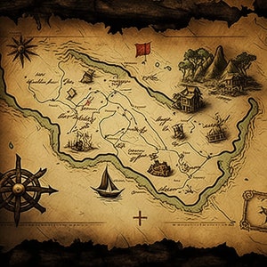 Treasure Map Design Prints for Tumbler Sublimation, T-shirt Design ...